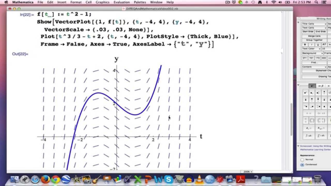Using Mathematica for ODEs, Part 2 (Use VectorPlot and Show for a pure antiderivative problem)