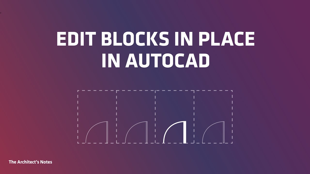 AutoCAD - Edit blocks. Edit block in place. Add and remove objects from a block in Autocad