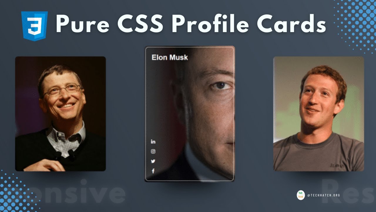 CSS Responsive Profile Cards Hover Effects | Html & CSS