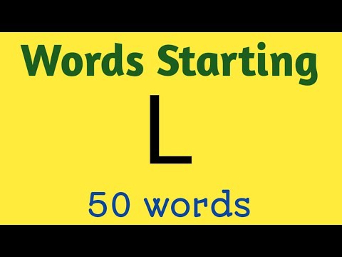 words Starting with letter L | 50 words Starting with letter L | English
