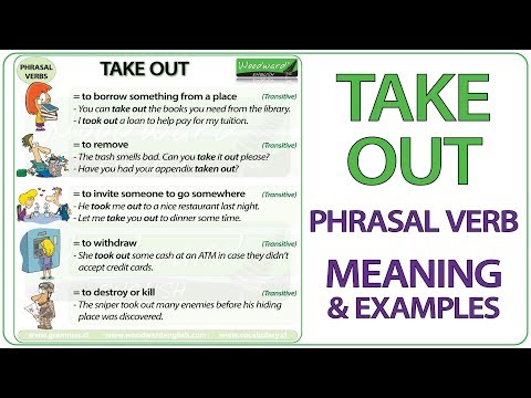 TAKE OUT - Phrasal Verb Meaning & Examples in English