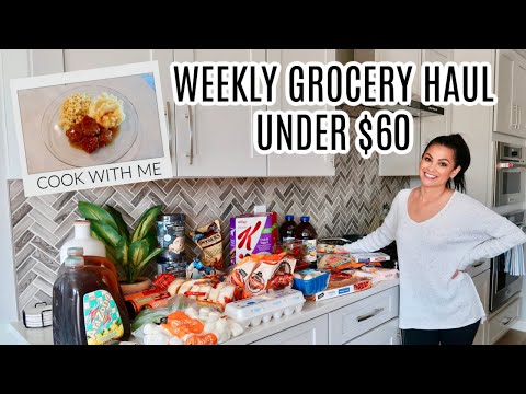 WEEKLY MEAL PLAN 2021 + UNDER $60 GROCERY HAUL | FAMILY OF 4 + COOK WITH ME | Style Mom XO