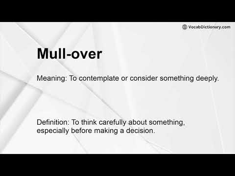 Mull-over Meaning