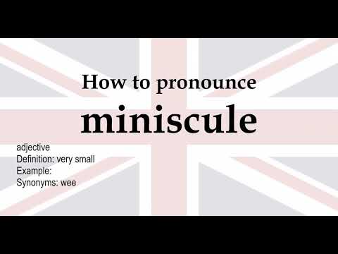 How to pronounce 'miniscule' + meaning