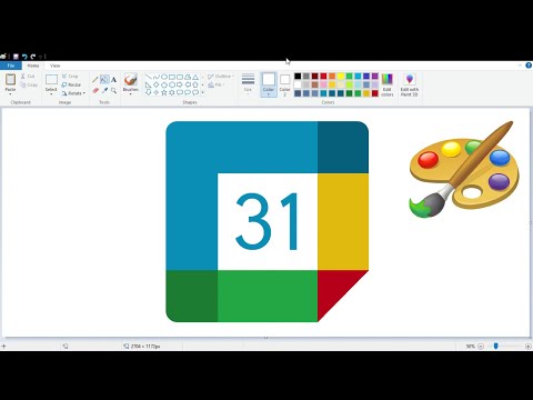 How to draw the Google Calendar icon using MS Paint | How to draw on your computer