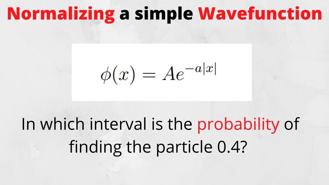 Normalizing a simple wavefunction that satisfies the Schrödinger Equation