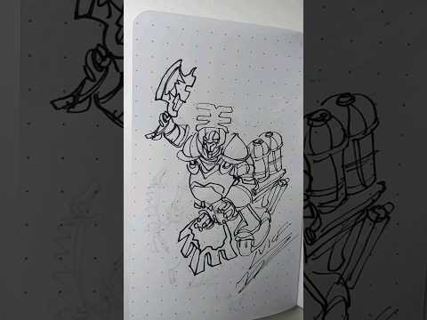 Warhammer 40k Khorne in Fountain Pen #fountainpendrawing #art #drawing #warhammer40k