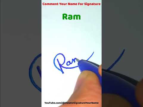 Ram name signature #signature #sign #style #design #art #name #howtosignatureyourname #shorts