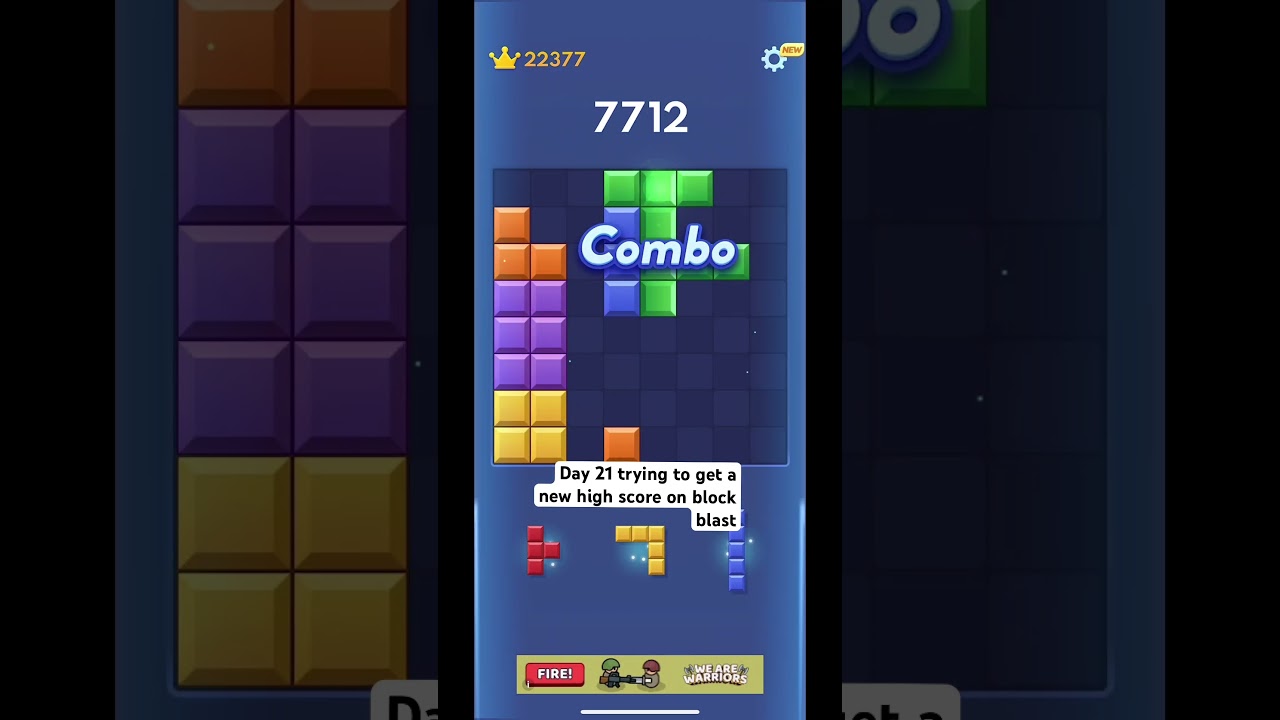 Day 21 #stevelacy #day21 #blockblast #gaming #clips #spedup #gameplay #puzzle