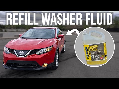 How to Refill Windshield Washer Fluid - Nissan Qashqai (2017-2022)