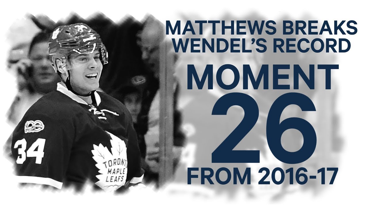 No 26/100: Matthews breaks Maple Leafs franchise rookie scoring record