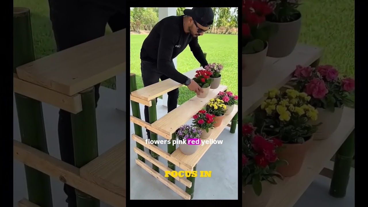 Create a 3-Tier Plant Stand using Bamboo! 🎋🌸