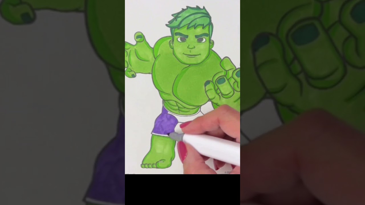Hulk Coloring Pages💪 #shorts