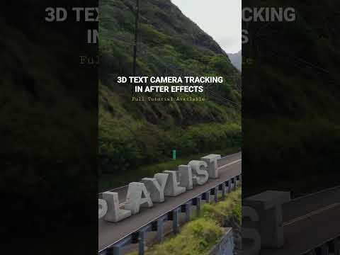 3D text camera tracking in after effects #cameratracking #motiontracking #aftereffects
