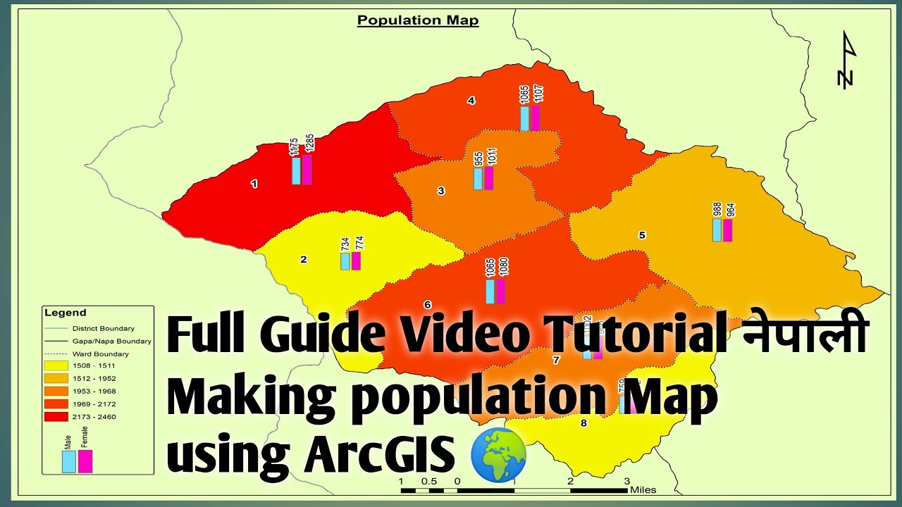 How to make population Density Map In ArcGIS Tutorial Nepali