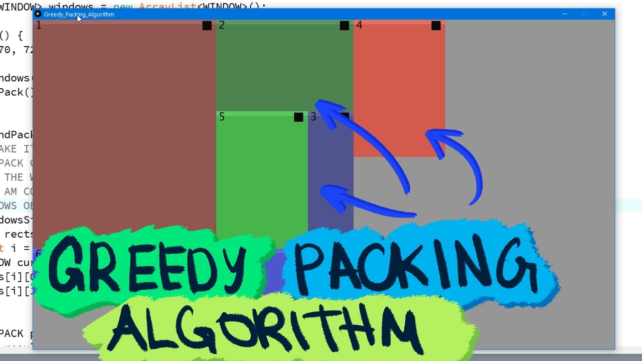 Greedy Packing Algorithm -- Processing