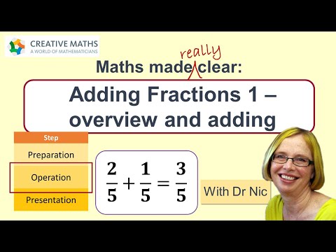 شرح Adding Fractions 1 Overview and adding Maths made really clear with Dr Nic معتمد - منصة معارف