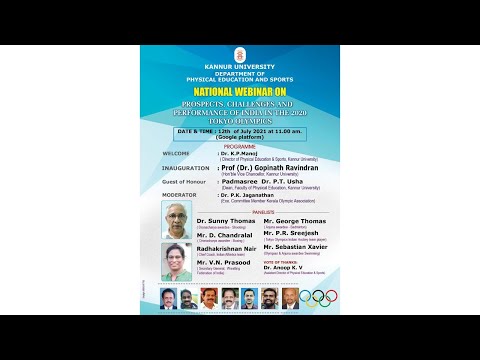 Prospects, Challenges and Performance of India in the 2020 Tokyo Olympics| National Webinar