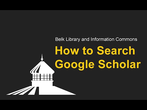 How to Search Google Scholar