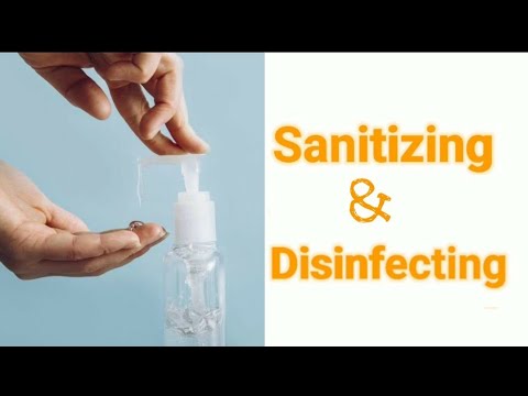 What is sanitizing ? What is disinfecting?