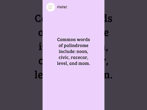 Palindromes are the most difficult kind of phrase to form. #shorts