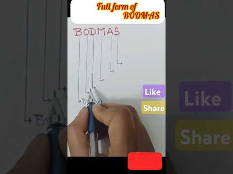 BODMAS full form #in sec#maths #algebratricks #ssc#cgl#competitiveexams #cbse#board