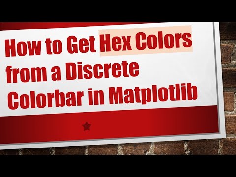 How to Get Hex Colors from a Discrete Colorbar in Matplotlib