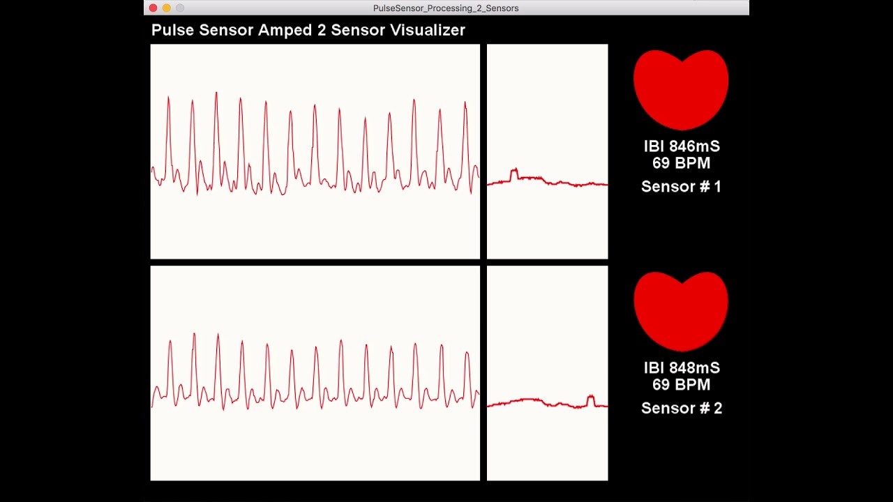 2 Pulse Sensor Amped (Processing Visualizer)