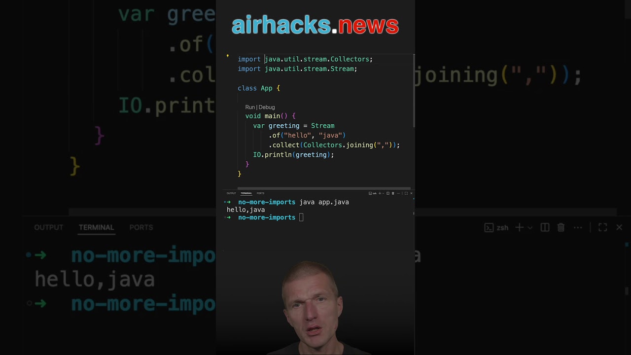 No More Package Imports In main() #java #shorts #coding #airhacks