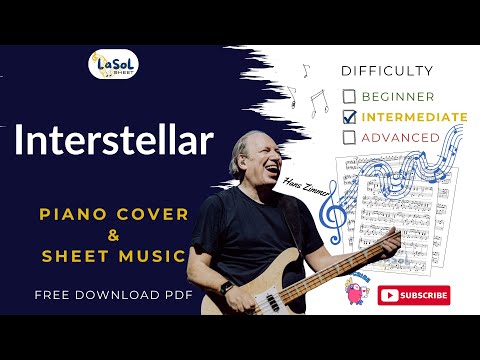 INTERSTELLAR | PIANO TUTORIAL & SHEET MUSIC (FREE) | Intermediate Ver.