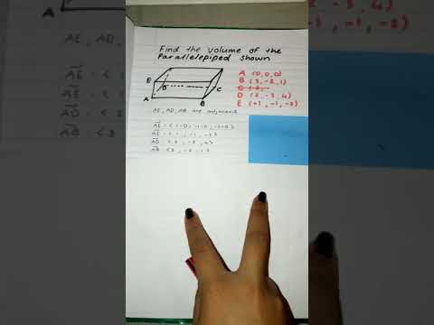 finding the volume of a parallelepiped