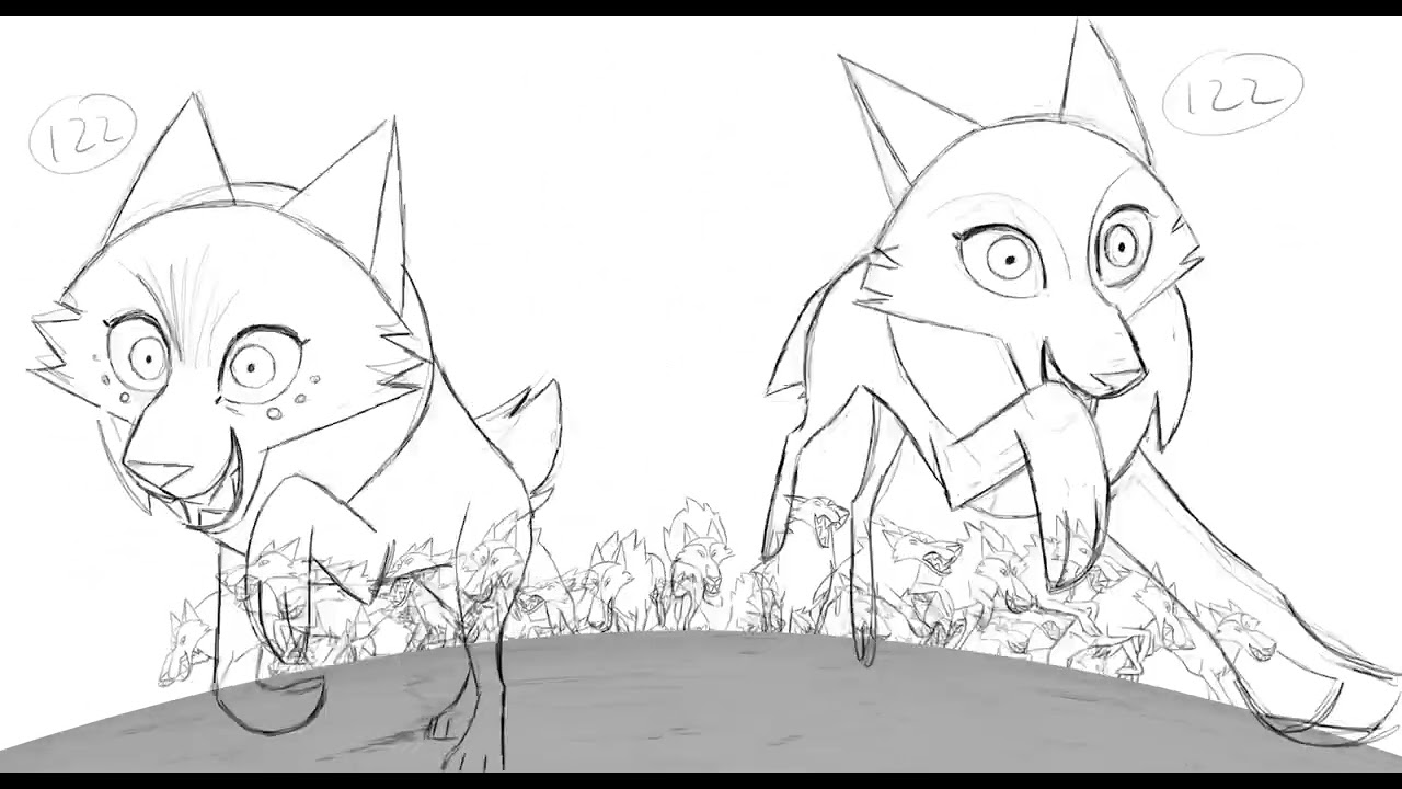 Wolfwalkers pencil test