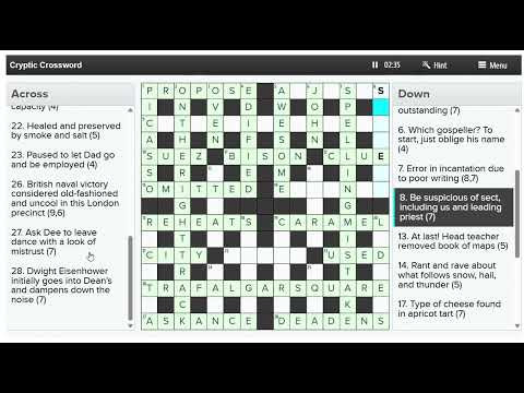 Can this #crypticcrossword be solved in 4 minutes?