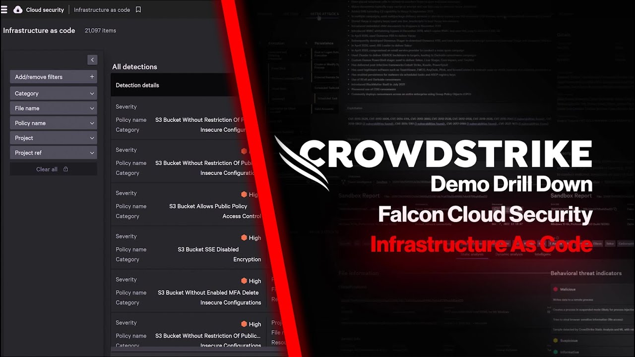 Falcon Cloud Security IaC Scanning: Demo Drill Down