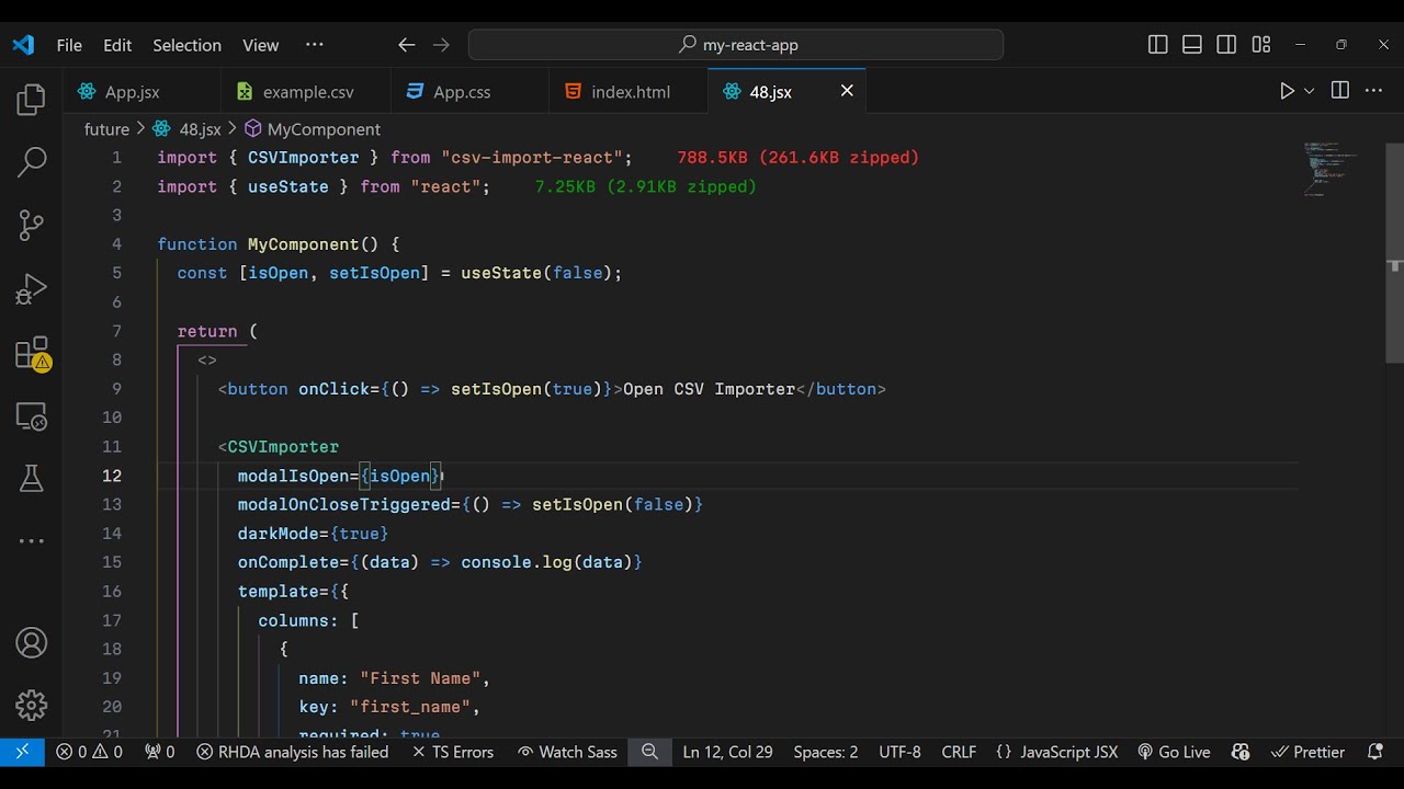 Build a React.js CSV Editor & Data Importer in Browser Using csv-import-react Library in JSX