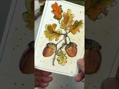 Easy way to add a background to your watercolor painting or card - Full tutorial is on my channel!