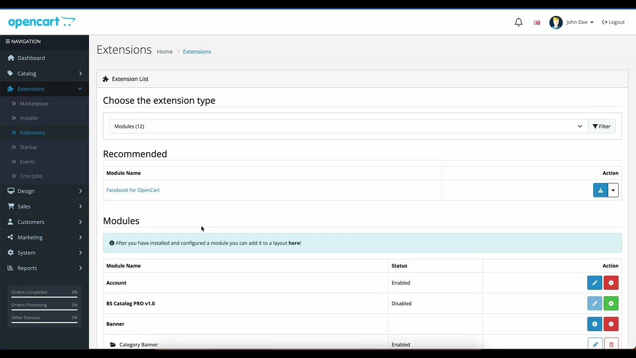 How to install OpenCart 4 module