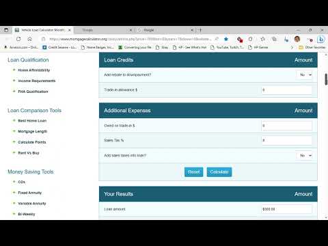 Vehicle Loan Calculator Monthly Automotive Loan Repayment Calculator