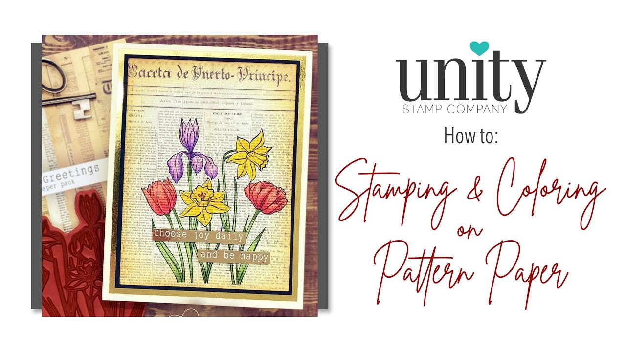 Unity Quick Tip: Stamping & Coloring on Pattern Paper
