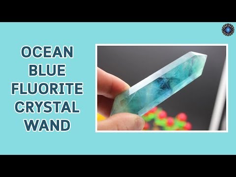 Ocean Blue Fluorite Crystal Wand