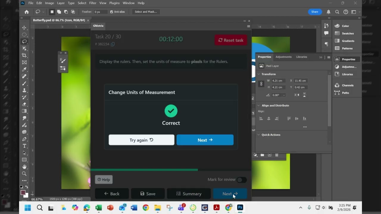 GMetrix Photoshop 2023 -2024 Practice Exam 1 Answers Explained