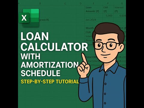 Excel Loan Calculator with EMI & Amortization Schedule | Step-by-Step Tutorial #excel