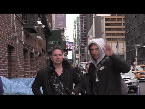 Snow Patrol Band outside Colbert Show