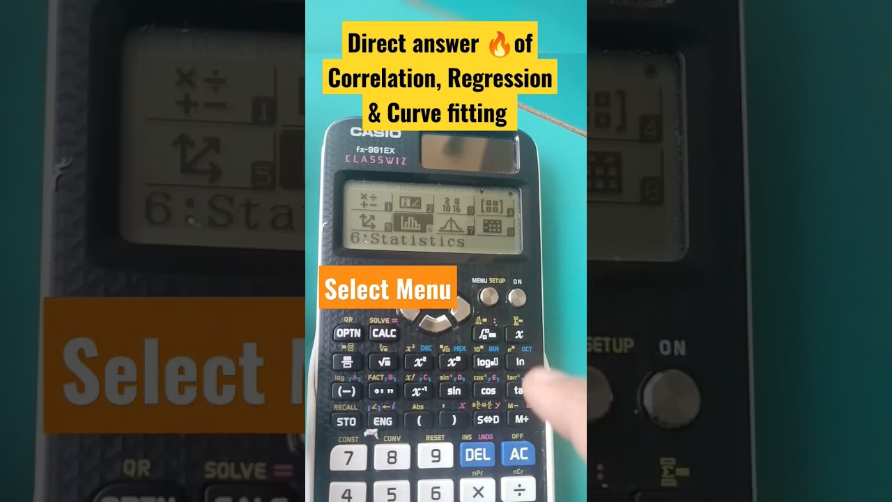 Correlation, regression & curve fitting direct answer🔥 #curvefitting #calculatortrick