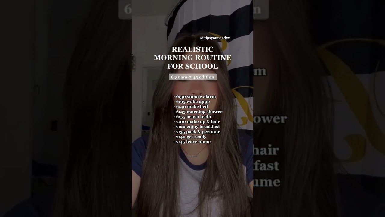 realistic morning routine for school 6:30 - 7:45 🕒 #lolabekka #morningroutine #grwm #advice #school