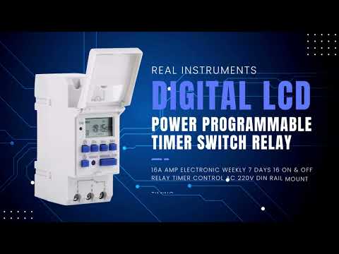 Real Instruments THC15A Din Rail Digital Programmable Timer Switch | How To Set Wiring