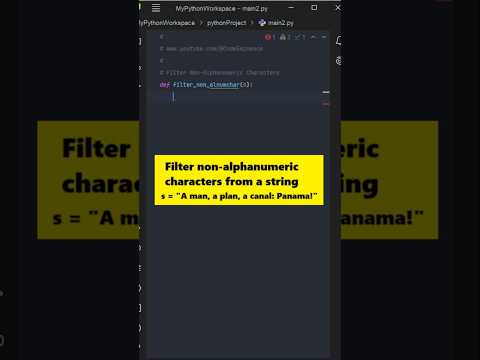Finding Non-Alpha Numeric Characters Using Python | Python Series
