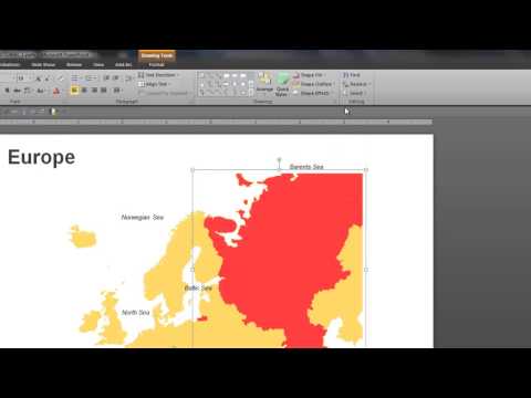 PowerPoint Map of Europe: How to Color different countries using Selection Pane