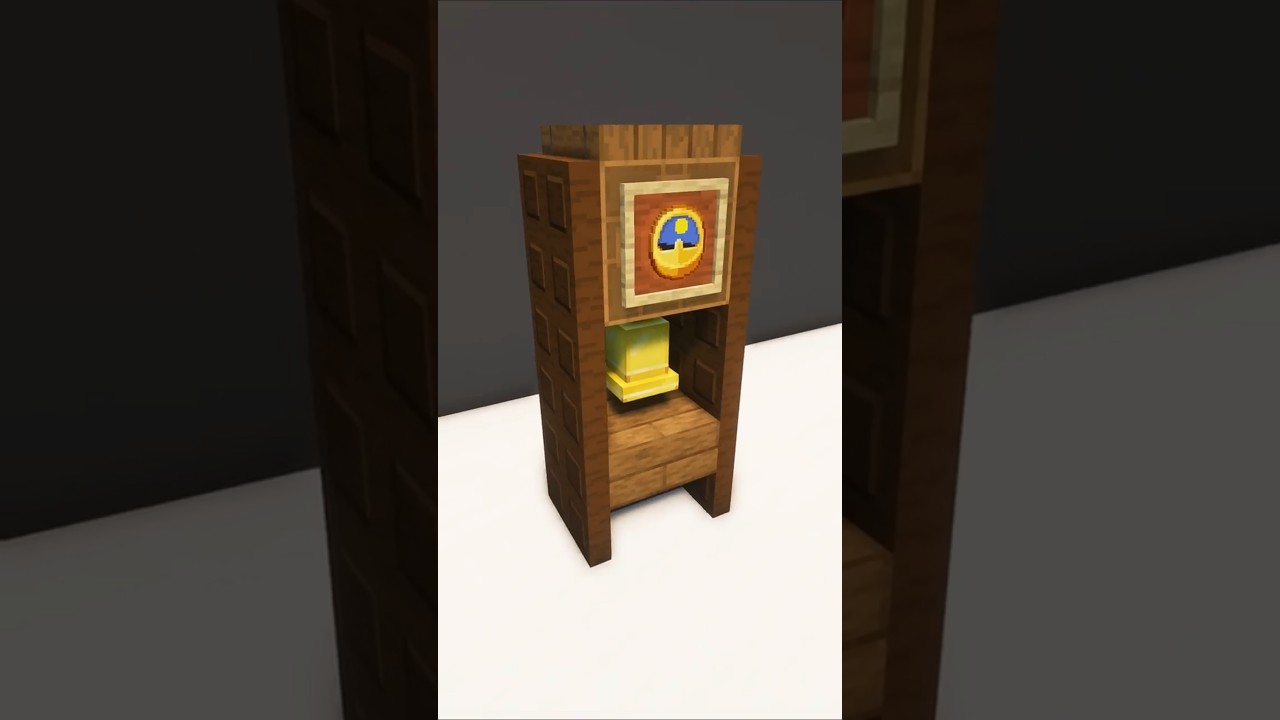 Minecraft Grandfather Clock Tutorial  #minecraftbuilding #minecrafttutorial #minecraft