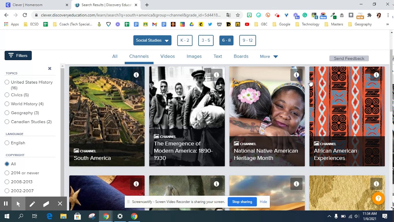 Discovery Education Navigation